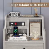 Afuhokles Nightstand Set of 2 with Charging Station, Night Stand with ...