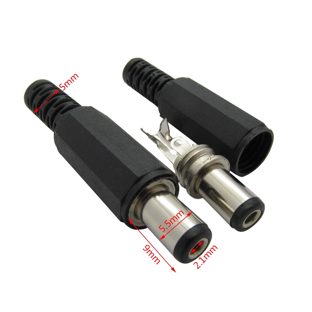 GENEMA 10 pcs 12V 3A Plastic Male Plugs + Female Socket Panel Mount ...