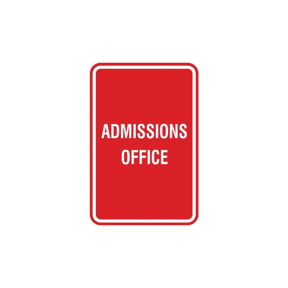 Portrait Round Admissions Office Sign (Red) - Large 6" x 8" - Walmart.com