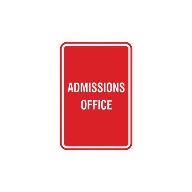 Portrait Round Admissions Office Sign (Red) - Large 6" x 8" - Walmart.com