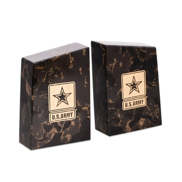 Genuine Marble 6" Tall Pair of Army Bookends - Walmart.com