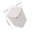 Alasum White Desktop Trash Can for Home Countertop Small Plastic Waste ...