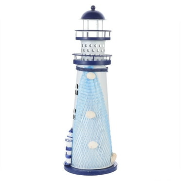 Wooden Lighthouse Nautical Decor, Small Tabletop Coastal Accents for ...