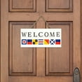 Nautical Flags Coastal Welcome Sign for Front Door, Front Door Decor ...
