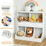 Costway Room Freestanding Combo Shelf Vertical Cubby Storage Bin W/3 ...