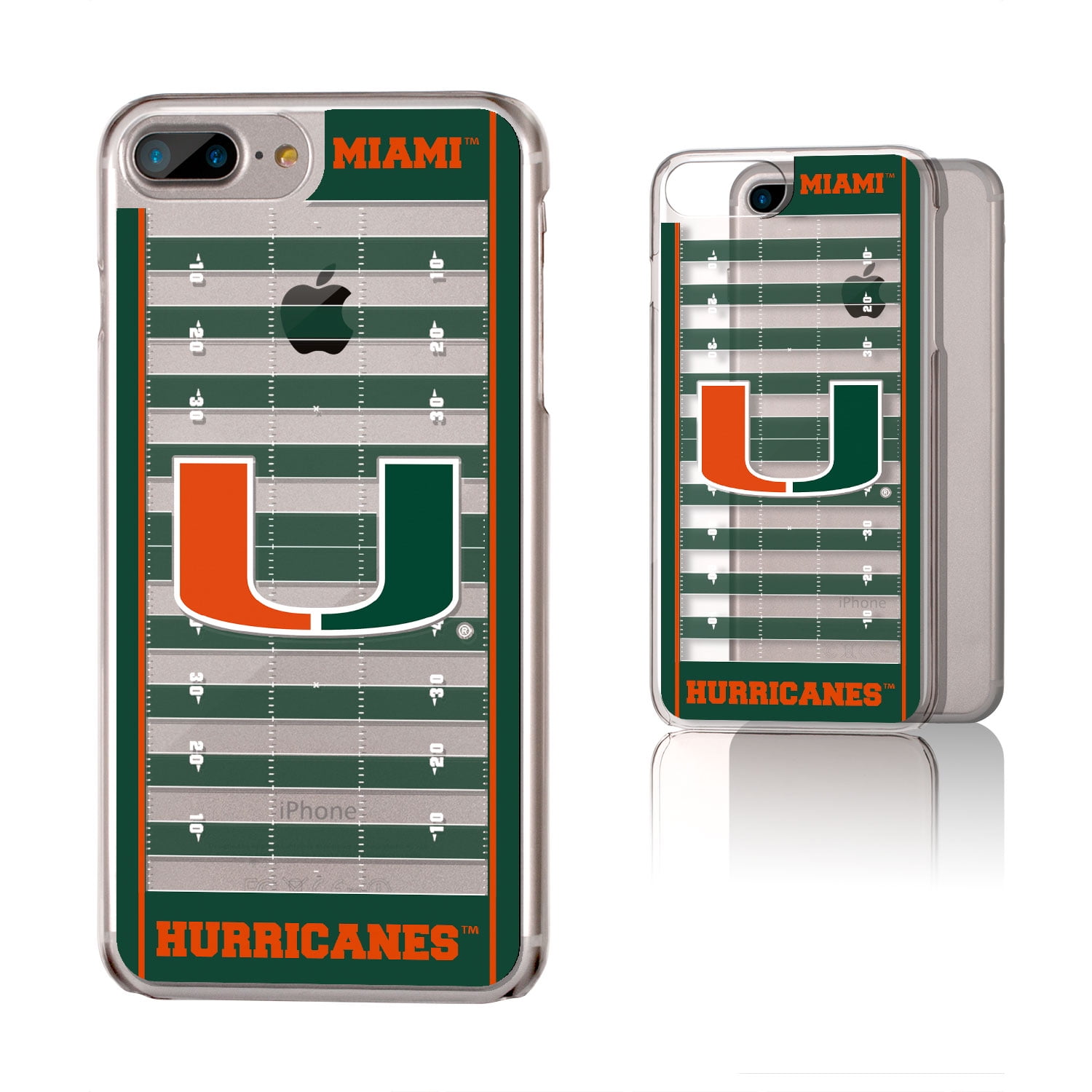 Miami Hurricanes iPhone Clear Football Field Design Case - Walmart.com