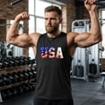 XFeng Mens Drop Arm Tank Tops Gym Workout Sleeveless Muscle Shirts Cut ...
