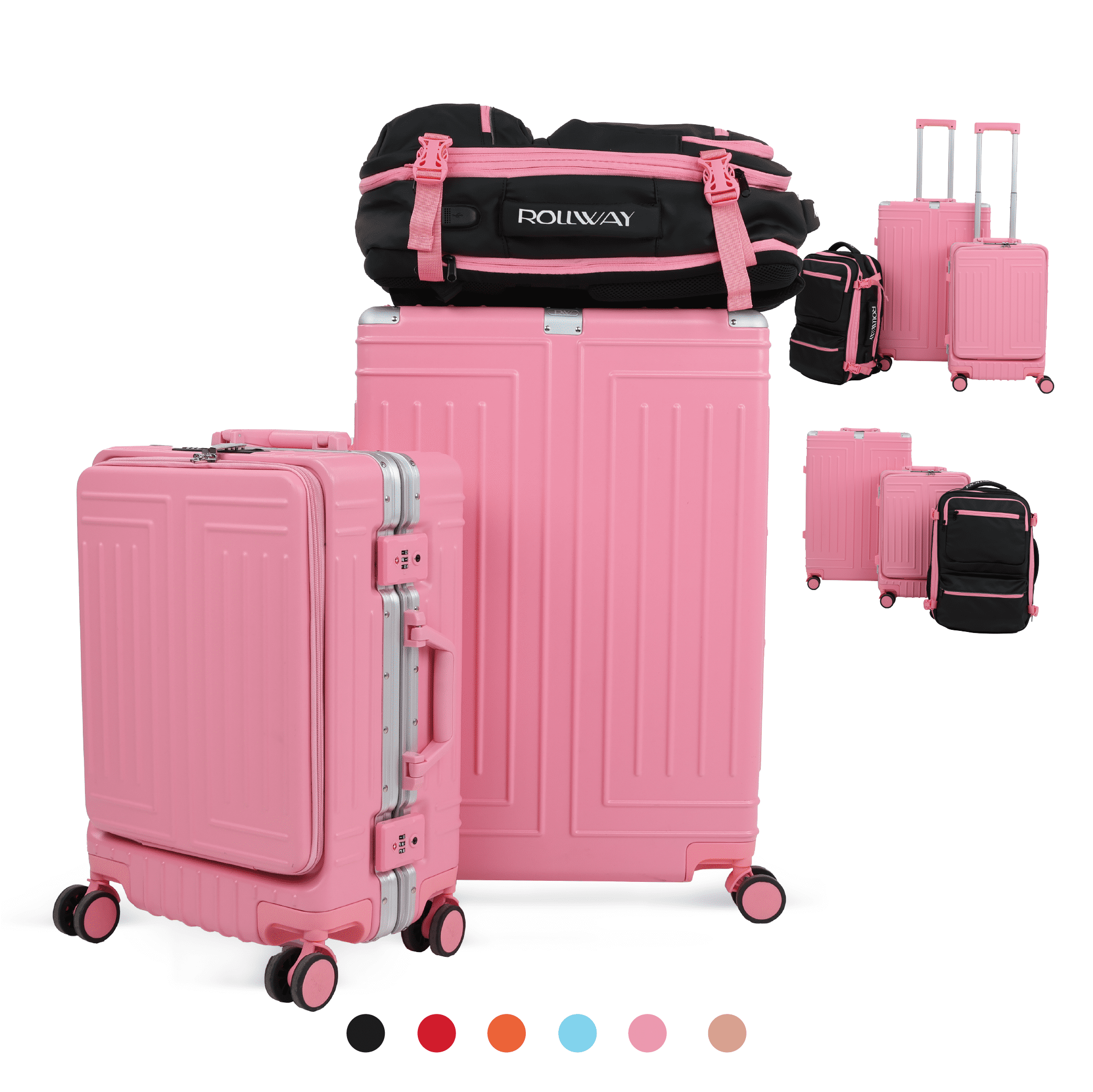 Maletas de Viaje 20 y 26 Pulgadas con Ruedas y Mochila para Equipaje de ...