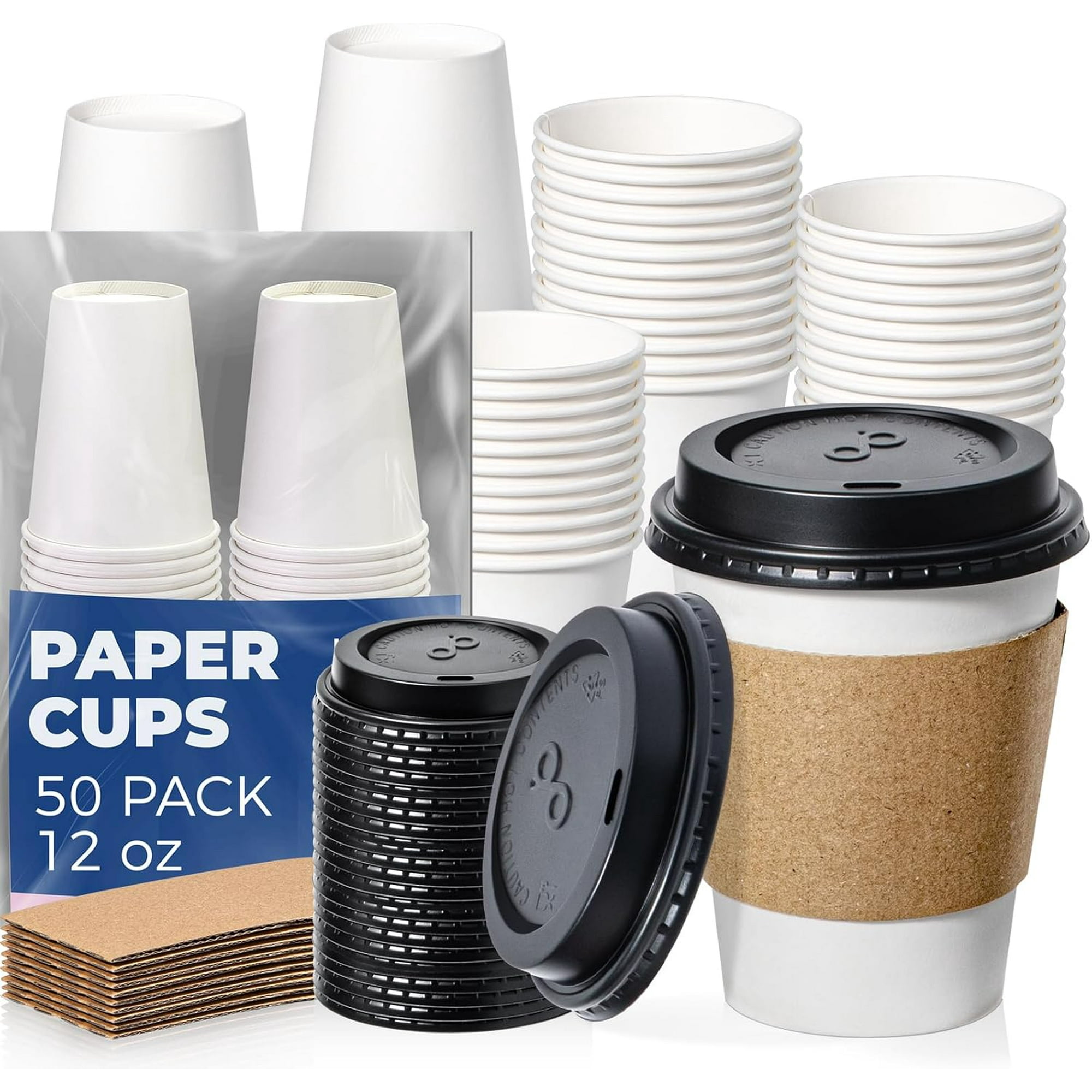 Click here for Starrism 50 Pack 12 Oz Disposable Coffee Cups With... prices