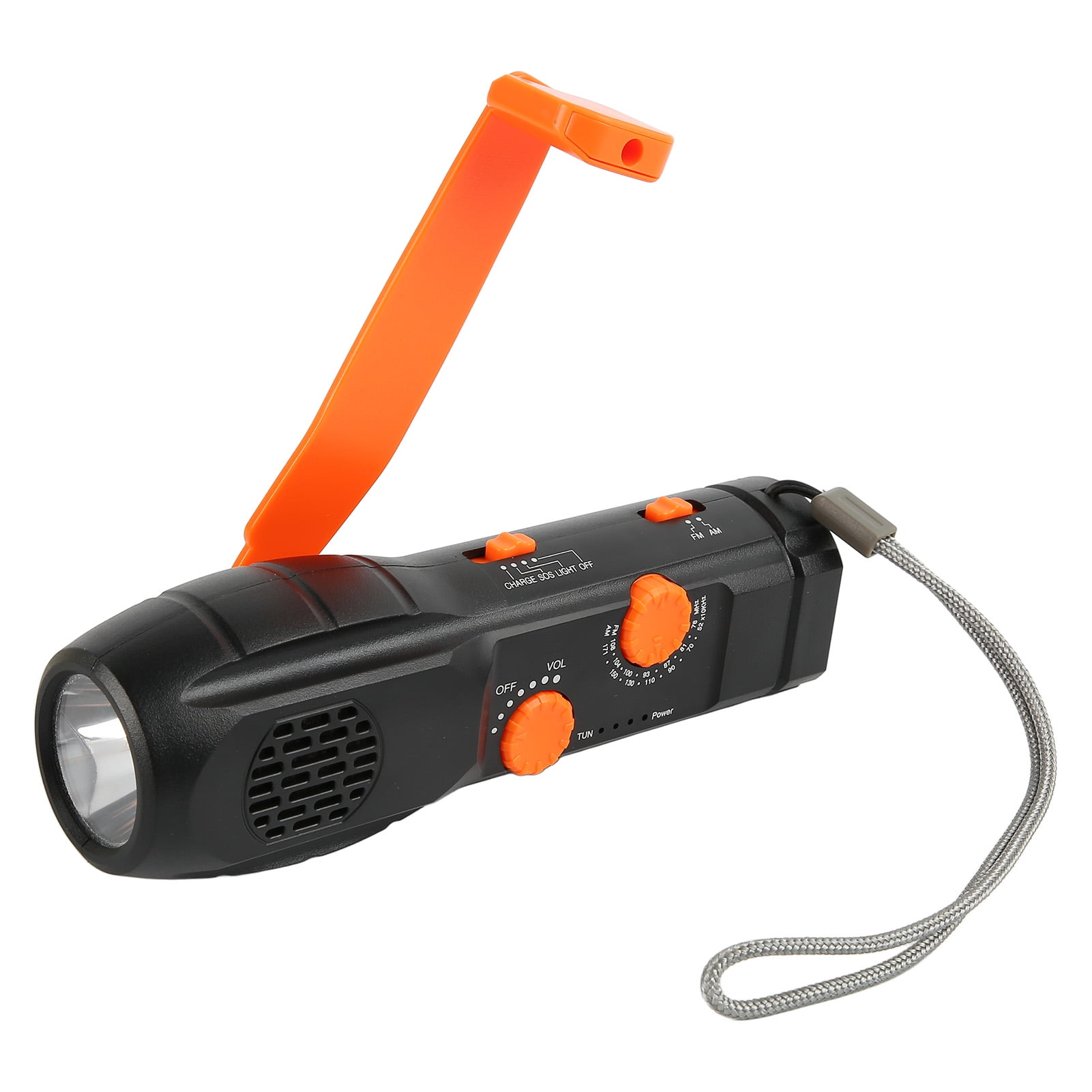 Radio para exteriores, radio de emergencia con linterna, radio de emergencia con linterna LED AM ...