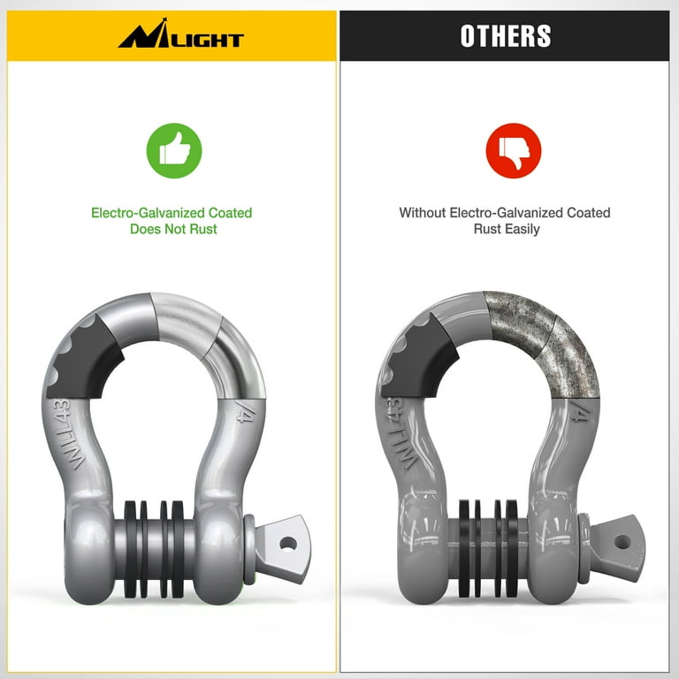 Atv Winch Bekith 6 Pack 1/2" D Ring Shackle 2.0 Ton (4,000 Lbs ...