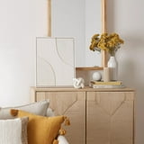 Bouclair Blanc Cadre ton sur ton abstrait 16 X 20 po (40.64 X 50.8 cm ...
