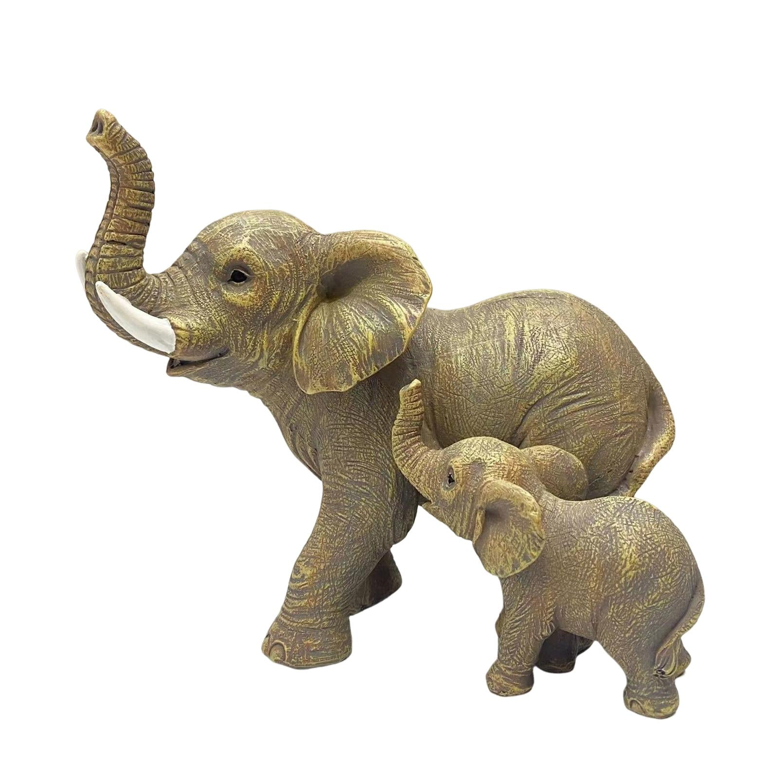 Lover Resin Figurines Sculptures Collectible Bookshelf Sill Elephant ...