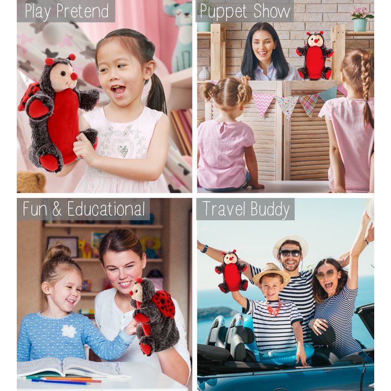 Puppet Theater DolliBu Ladybug Plush Hand Puppet - Soft Stuffed Animal ...