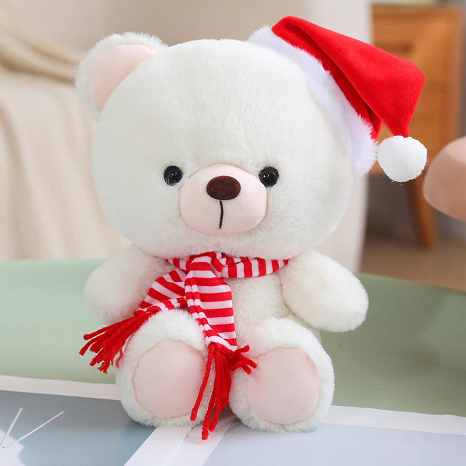 Click here for Ustztai Under $5! Christmas Hat Teddy Bear Plush... prices