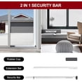 1 Pack Sliding Door Security Bar, Adjustable 20-50 Inch Steel Bar ...