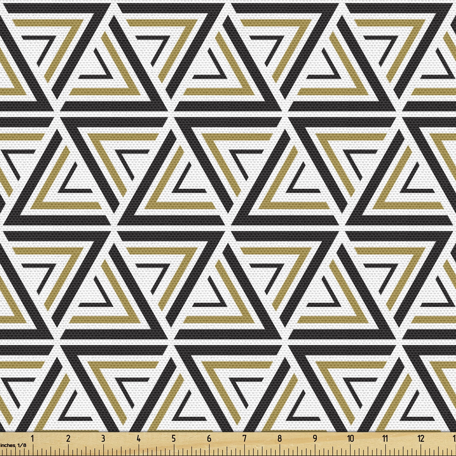 Abstract Fabric by the Yard, Geometric Triangle Pattern with Angled ...