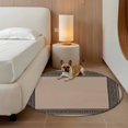 4ft Round Rug Black Brown Greek Key Area Rugs for Living Room Bedroom ...