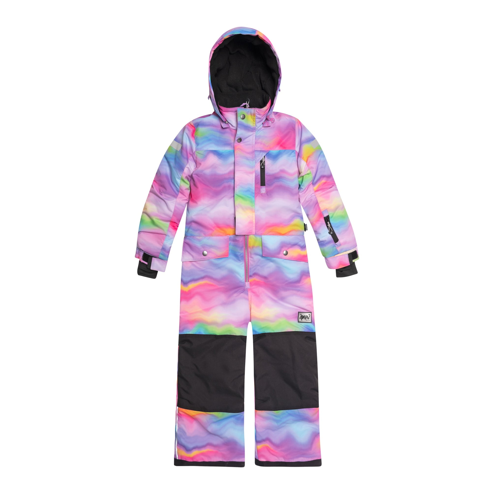 Deux par Deux One Piece Snowsuit Iridescent Rainbow Print Girl Toddler ...