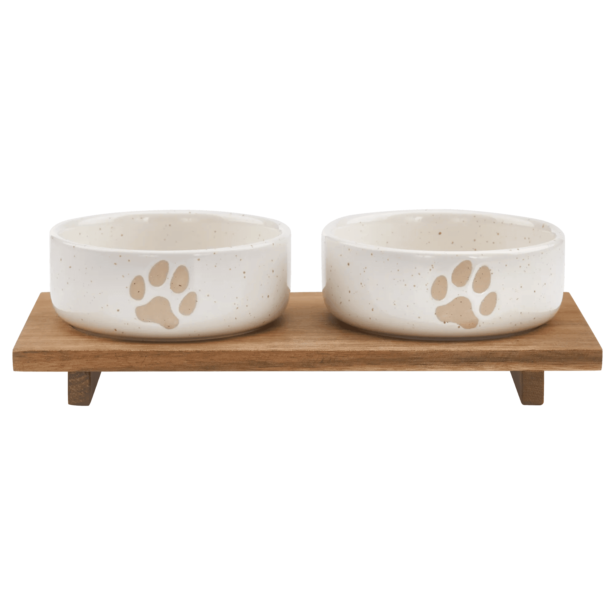 Click here for Bouclair White Set Of 2 Pet Paw Ceramic Bowls 2 X... prices