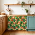 Red Flamingos Cabinet Curtains for Kitchen 28"W x 35"L, Jungle Plants ...
