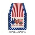 4th of July American Flag Stripe Print Table Runner,Independence Day ...