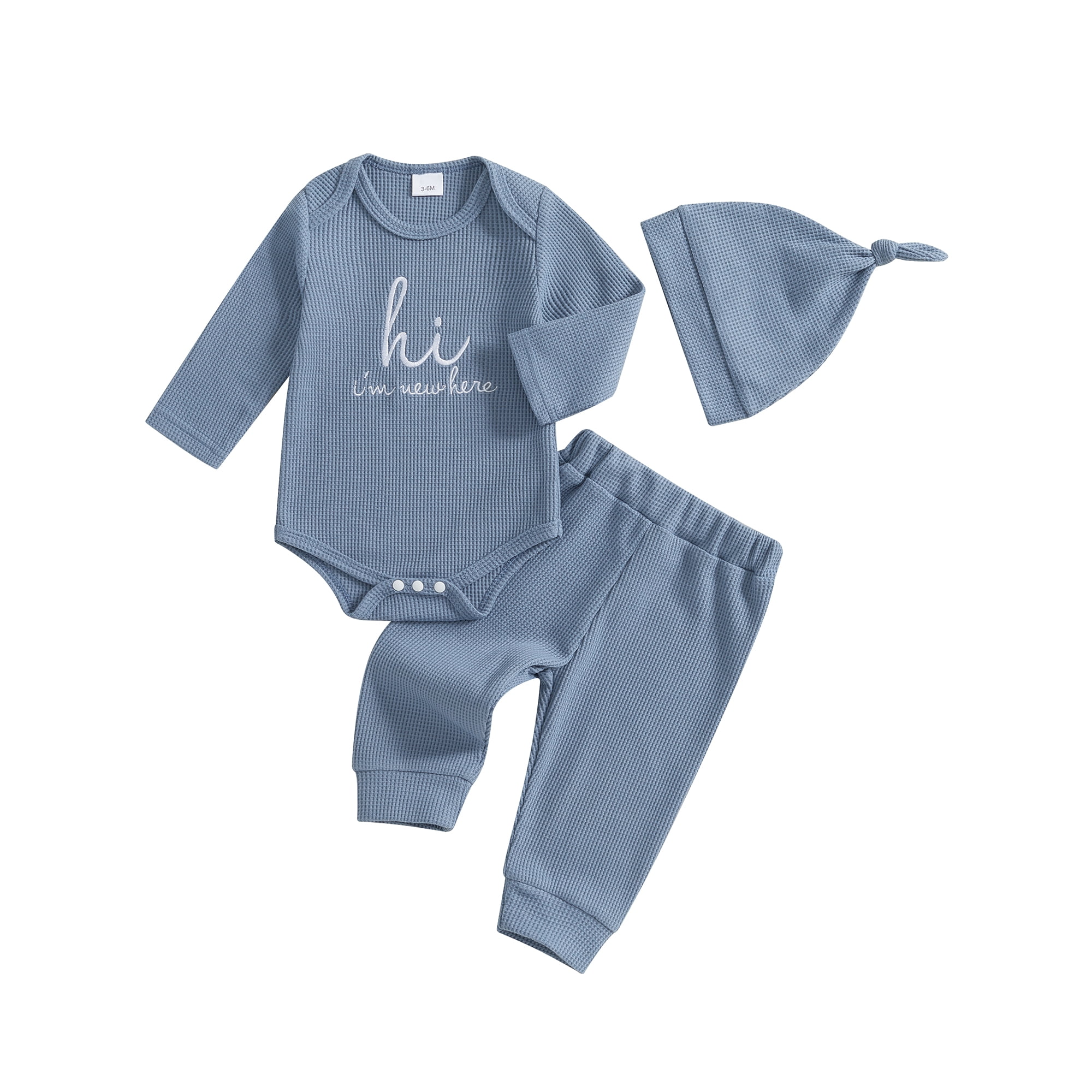 Click here for Gupgi Baby Boy Waffle Outfits Fall Letter Print Lo... prices