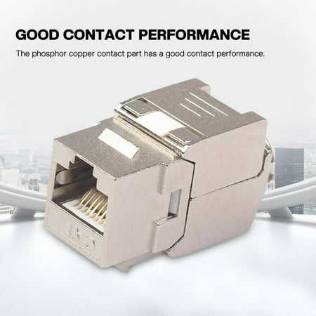 Network Adapter RJ45 Keystone Jacks Module 360 Degree CAT6 Shielded ...