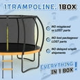 12FT 14FT Kids Adults Trampoline, Recreational Trampolines with Safety ...