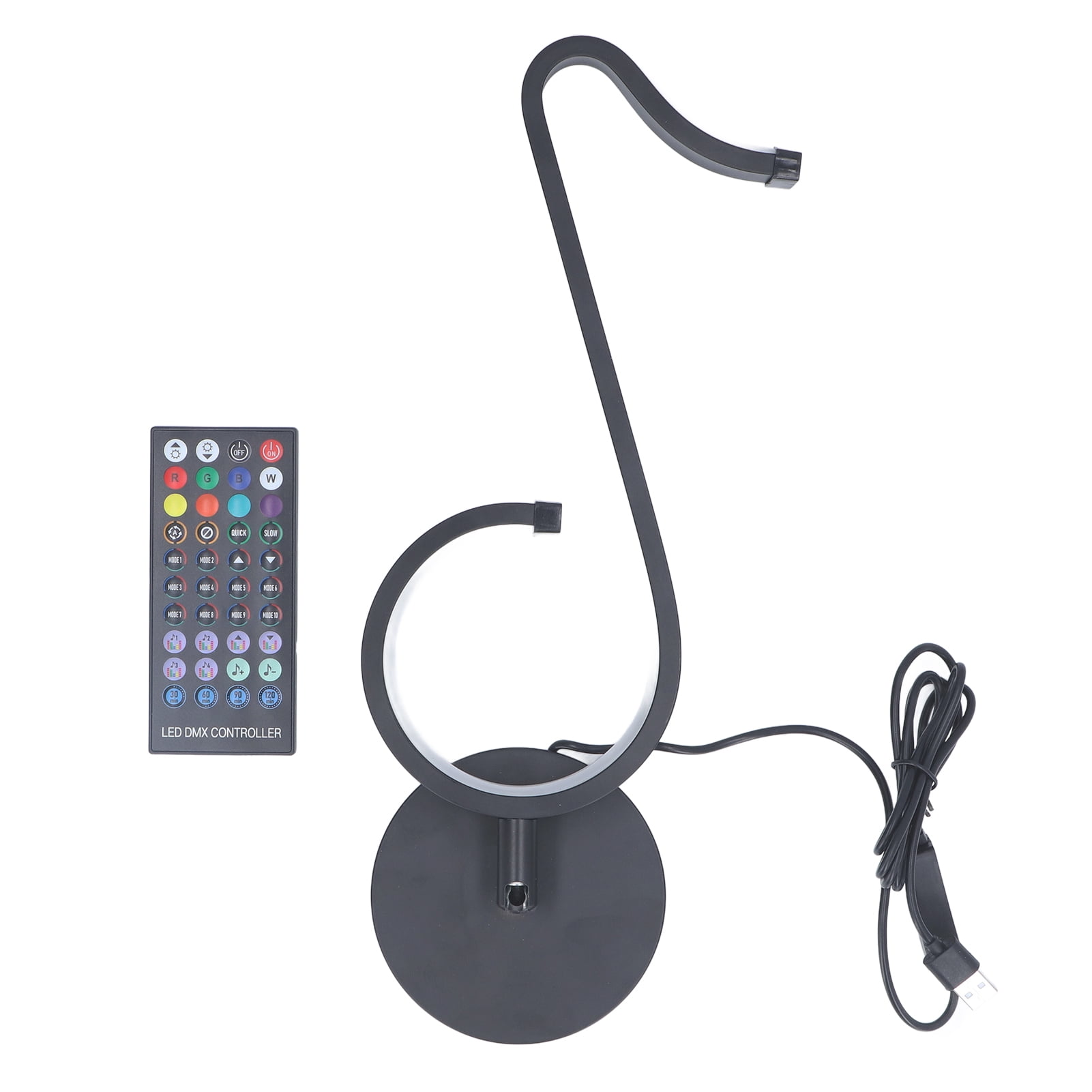 RGB Musical Note Light, Desk Lamp Smart Remote Control Colorful High ...
