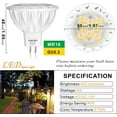BAOMING MR16 5W LED Bulb, Warm White GU5.3, Non-Dimming 12V Landscape ...