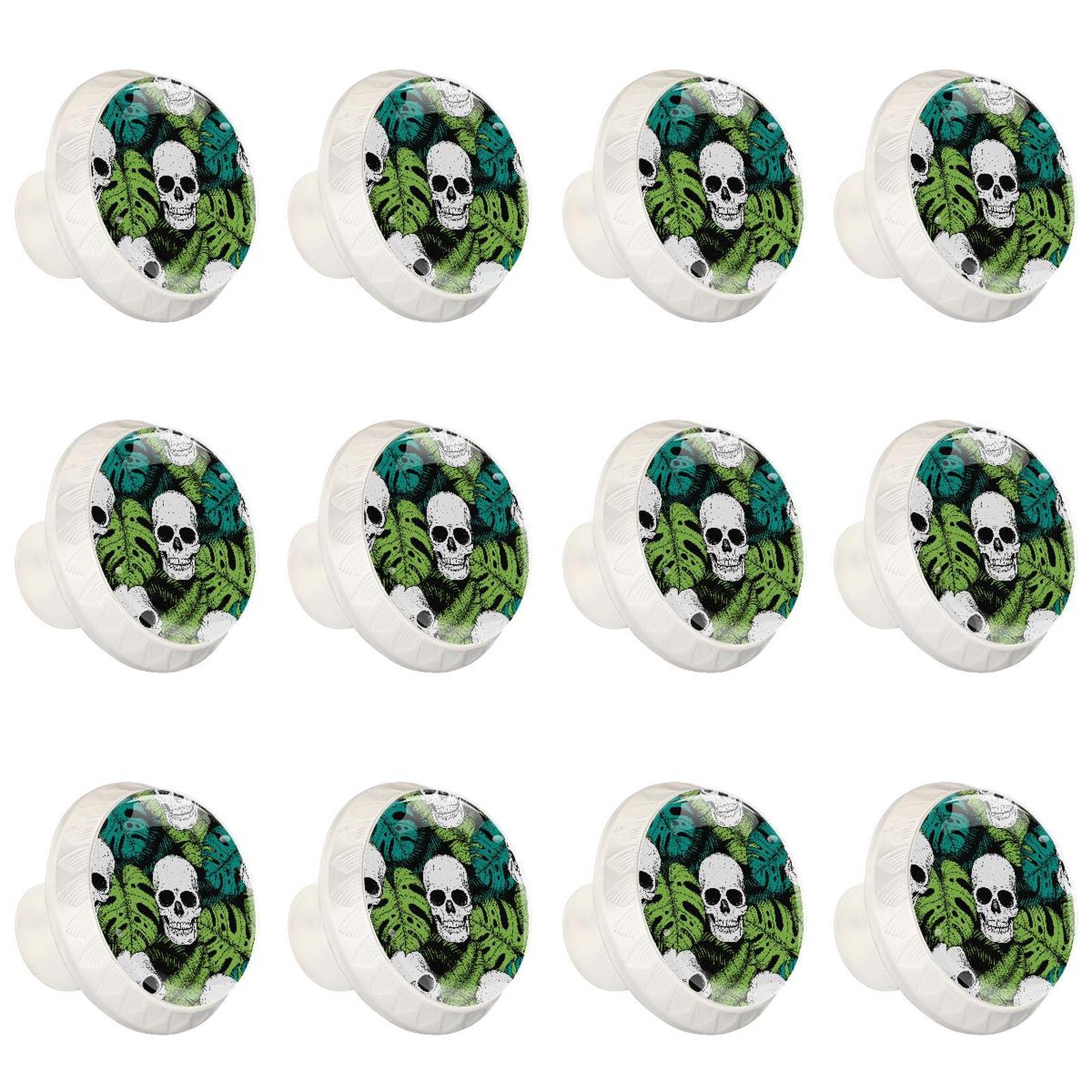 12 Pcs Skull Knobs for Kitchen Cabinet Cupboard Dresser Bookcase Drawer ...