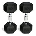 CAP 550lb Rubber Hex Dumbbell Set - Walmart.com