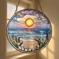 Beach Theme Seashell Glass Suncatcher for Windows, Soft Coastal Style ...