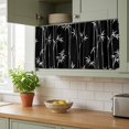 Black Bamboos Cabinet Curtains for Kitchen 10"W x 11"L, Minimalist ...