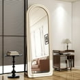 Anyrose 63"x24" Arched Full Length Mirror Round-Edge Floor Mirror With ...