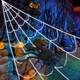 Luxtrada Halloween Decorations Spider Web Triangular Mega Outdoor ...