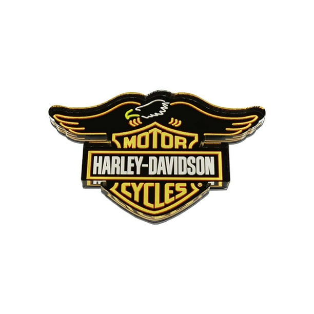 Harley-Davidson Cut-Out Neon Eagle Bar & Shield Hard Acrylic Magnet - 4 ...