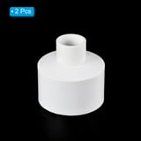 Uxcell ID Reducer Pipe Fitting Straight Adapter Connector, White 50mm ...