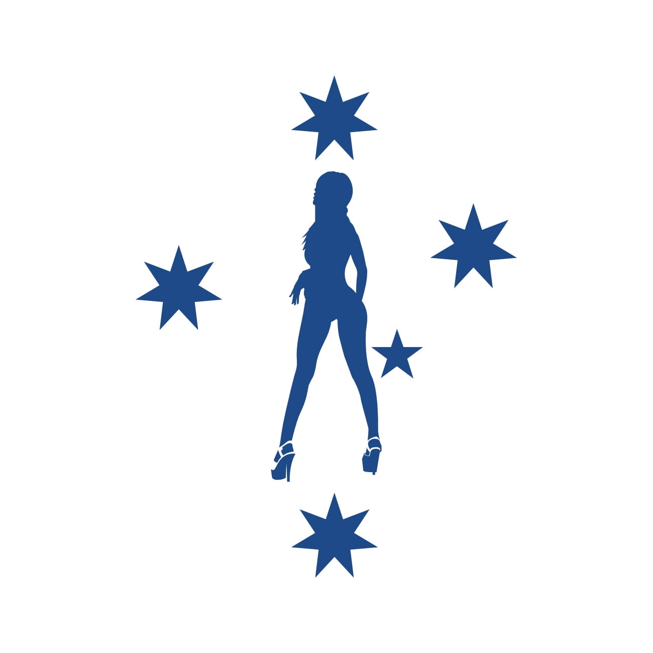 Australian Southern Cross with Dancer Sticker Decal Die Cut - Self ...