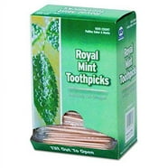 AmerCare Royal Mint-Flavored Individually Wrapped Round Wood Toothpicks ...