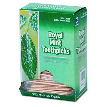 AmerCare Royal Mint-Flavored Individually Wrapped Round Wood Toothpicks ...
