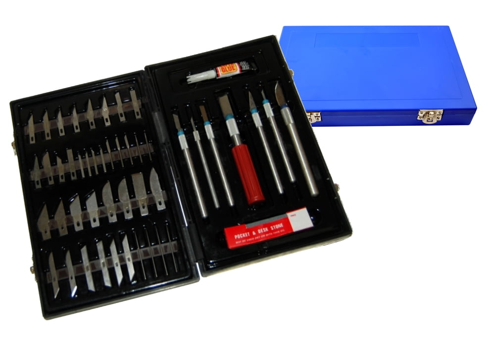56 Pc Precision HOBBY MODEL KNIFE SET KIT Craft Razor - Walmart.com ...