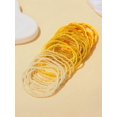 30pcs Bohemian Ombre Yellow Beaded Stretch Wrap Bracelets For Women ...