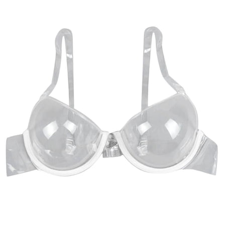 Clear Disposable Underwire Bra Women's Full Cup Push Up Bras Adjustable ...