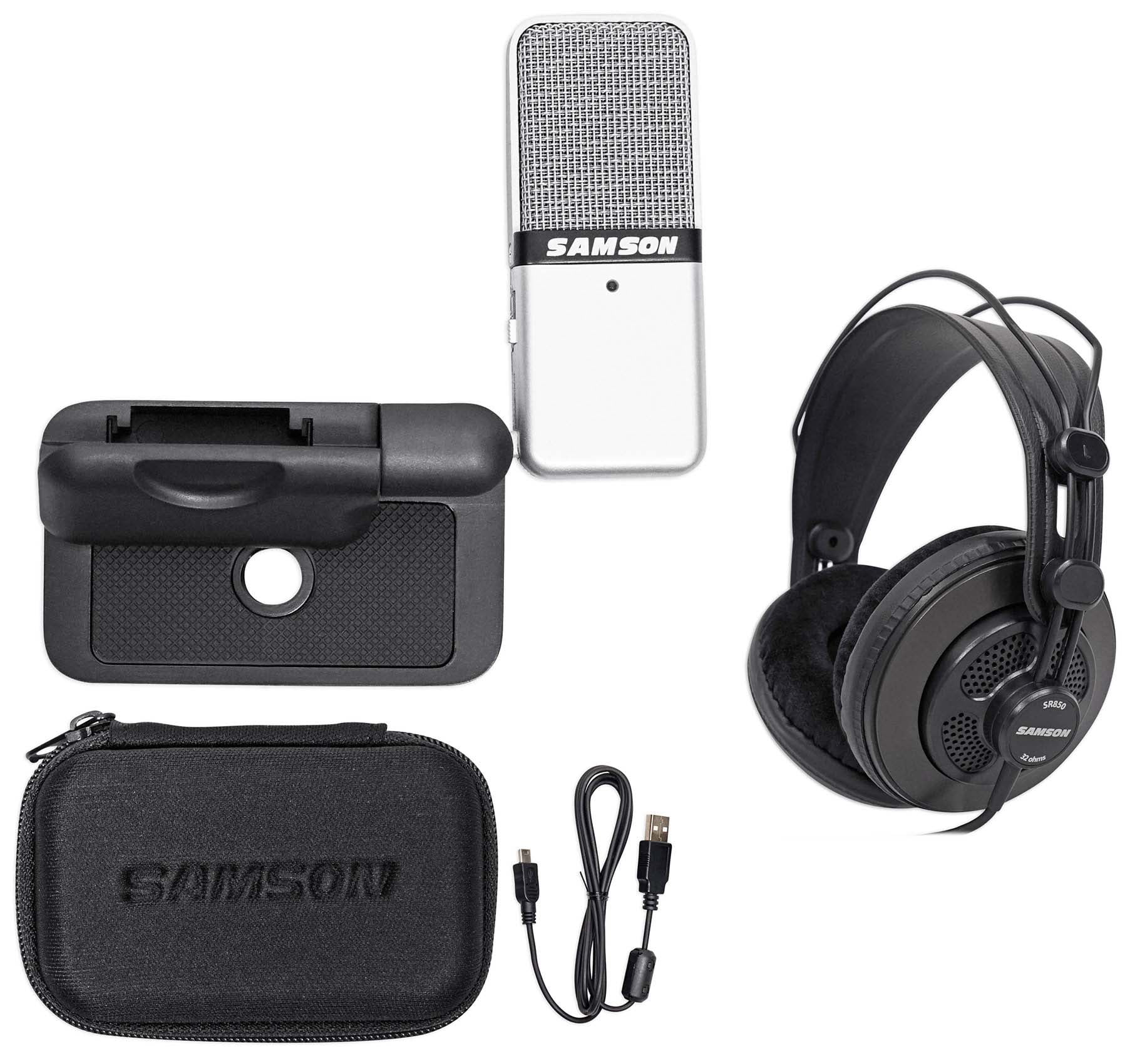 Samson Gaming Streaming Twitch Kit w/GO MIC Studio Mic+SR850 Headphones ...