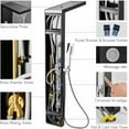 CES Matte Black Shower Tower Panel System, Stainless Steel with 5 Body ...