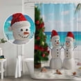 Coastal Christmas Shower Curtain, Waterproof Shower Curtains for ...
