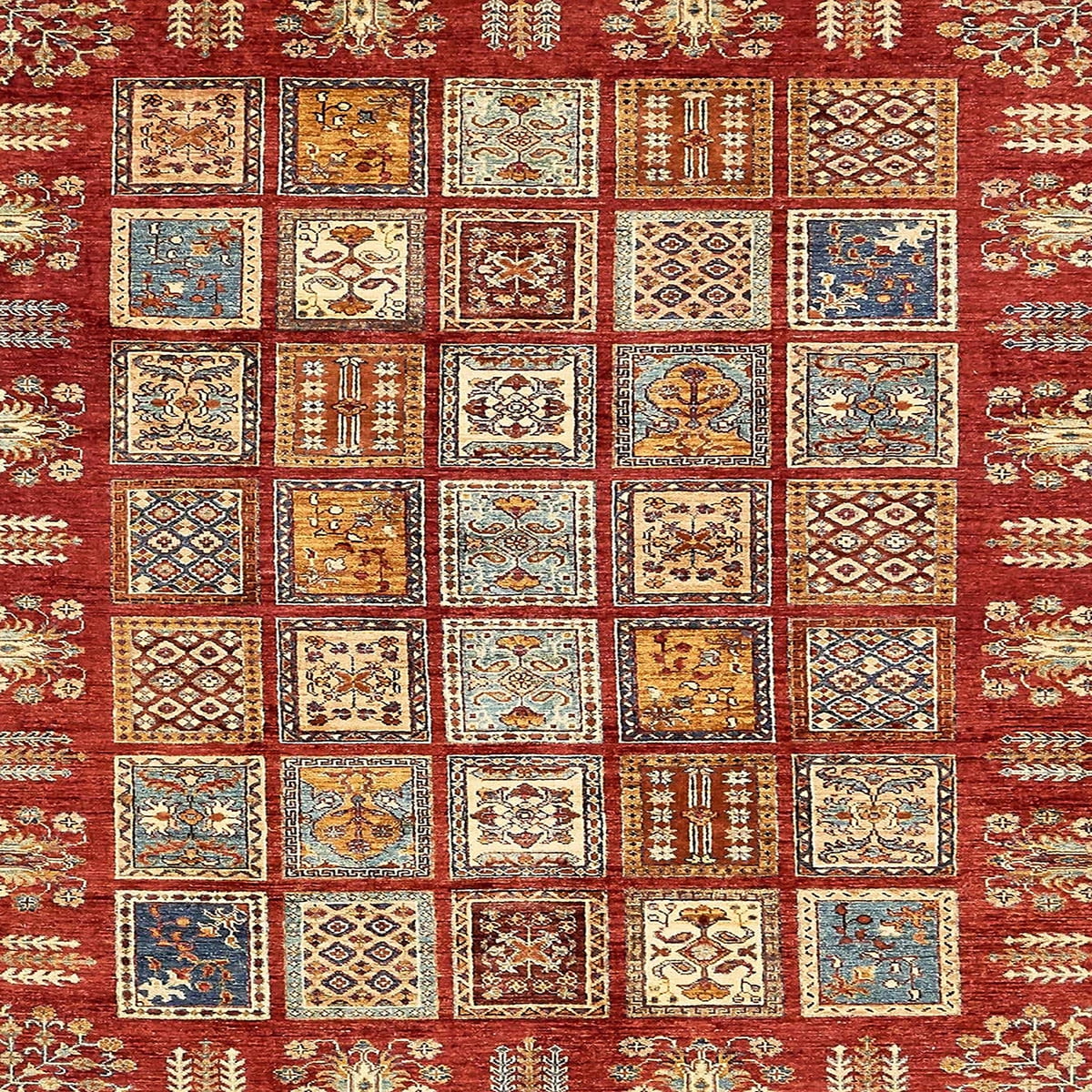 Ahgly Company Indoor Square Abstract Red Abstract Area Rugs, 4' Square ...