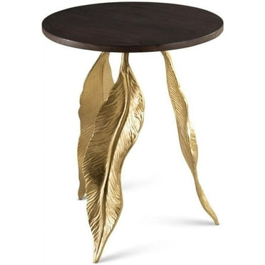 Kate and Laurel Natalli Modern Glam Oval C-Table, 14 x 9 x 28, White ...